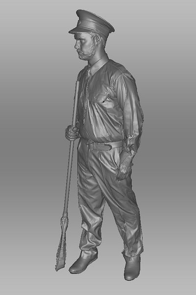 AIM-SM05-87 - Station Master Standing with Broom (HO Scale ...