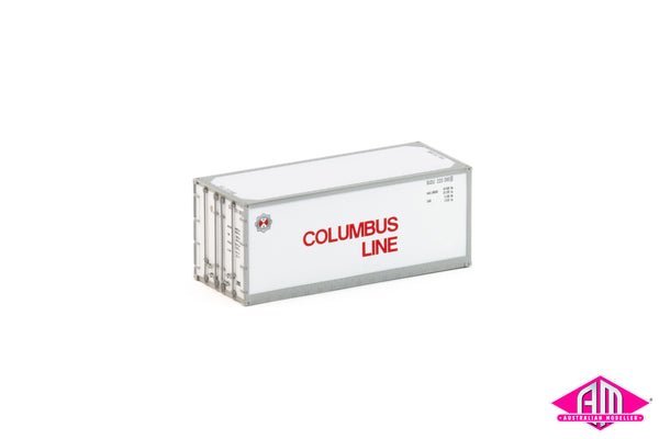 20 Foot Smooth Side Container Columbus Line V2 Twin Pack CON-171 ...