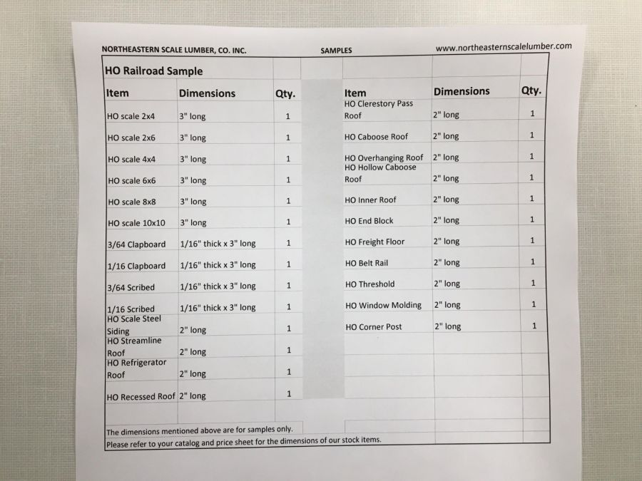 HORRSAMP - Lumber Sample Pack (HO Scale) – Australian Modeller