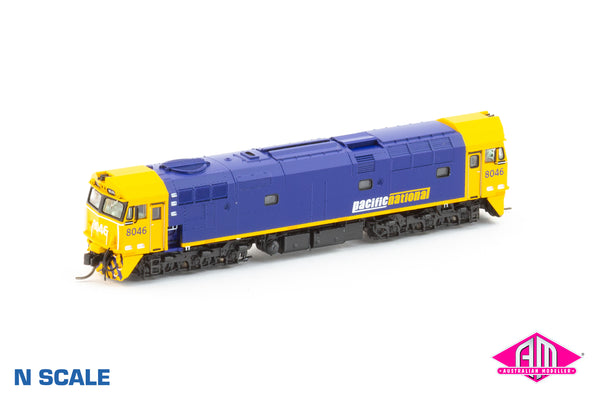 80 Class locomotive 8046 Pacific National Blue/Yellow (N80-14) N-Scale ...