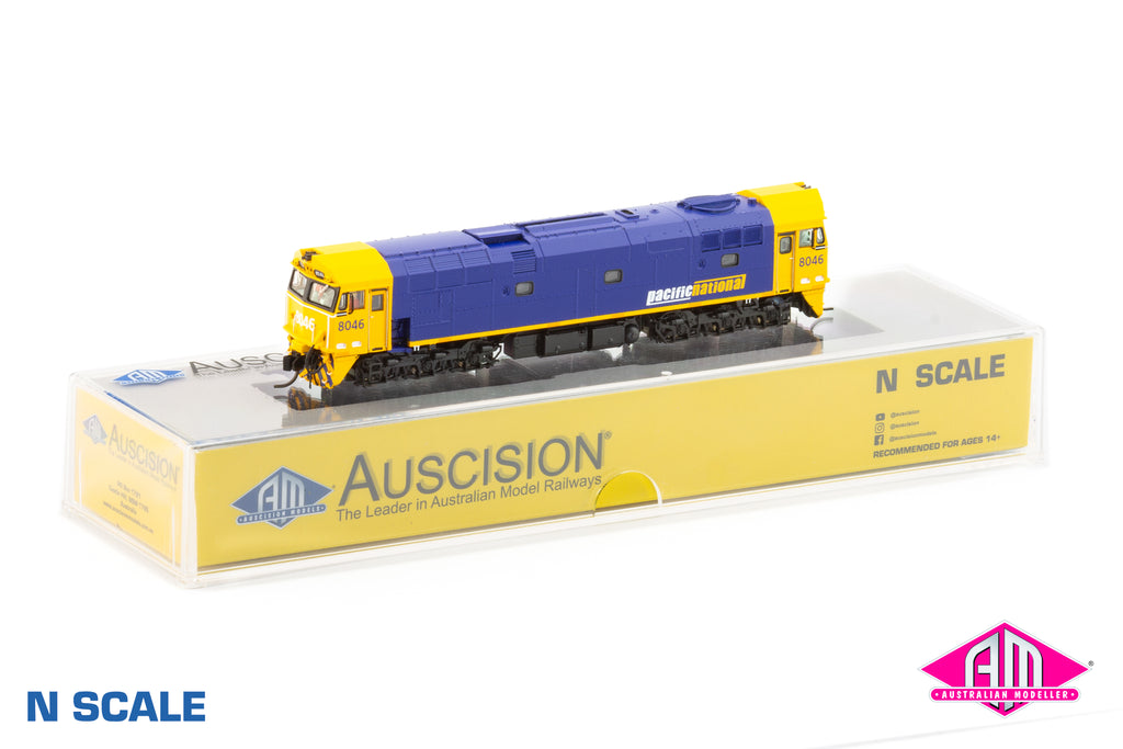 80 Class locomotive 8046 Pacific National Blue/Yellow (N80-14) N-Scale ...