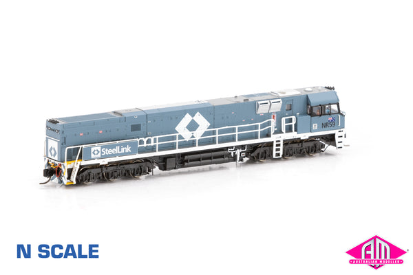 NR Class locomotive NR59 SteelLink with large side numbers - Grey & Wh ...