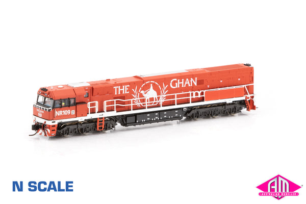 NR Class locomotive NR109 The Ghan® (MK2) - Red & White (NNR-14) N-Sca ...