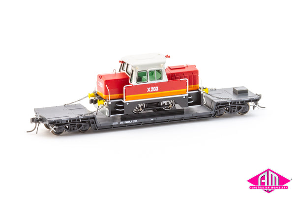 LLW Well Wagon, NWLF 590 1980s With X203 Rail Tractor Load (Single Car ...