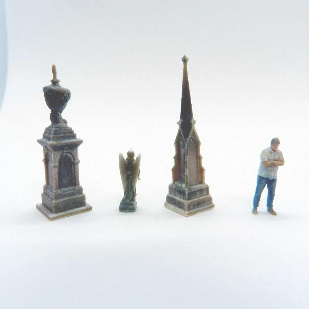 Cemetery Memorials & Statues - WE3D-CMS1HO - Pack 1 (HO Scale ...