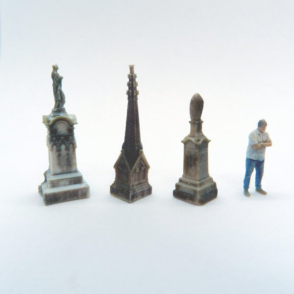 Cemetery Memorials & Statues – WE3D-CMS4HO - Pack 4 (HO Scale ...