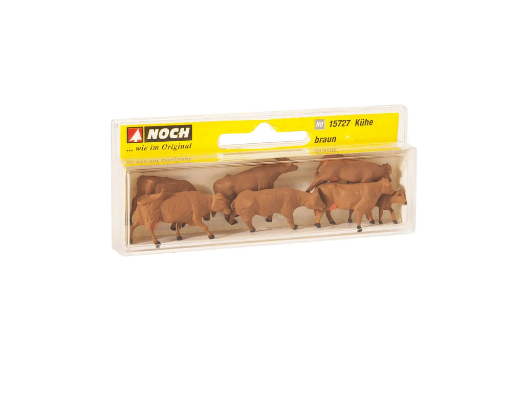 Noch 15727 - Figure Set - Cows - Brown (HO Scale) – Australian Modeller
