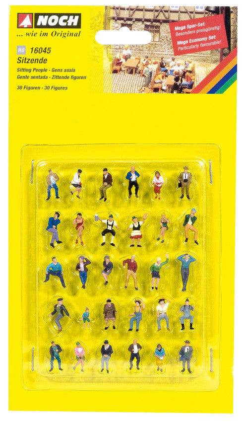 Noch 16045 - Mega Economy Set - Sitting People - 30 Figures (HO Scale ...