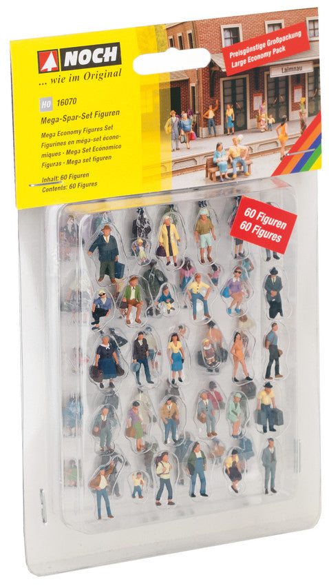 Noch 16070 - Mega Economy Figures Set - 60 Figures (HO Scale ...