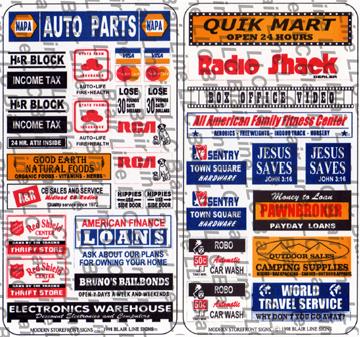 184-50 - Modern Storefront Signs (N Scale) – Australian Modeller