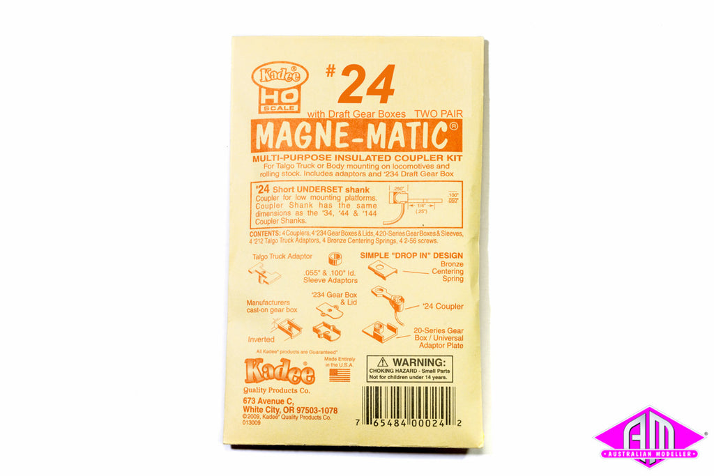 KD-24 - #24 20-Series Plastic Couplers with Gearboxes - Short (1/4") U ...