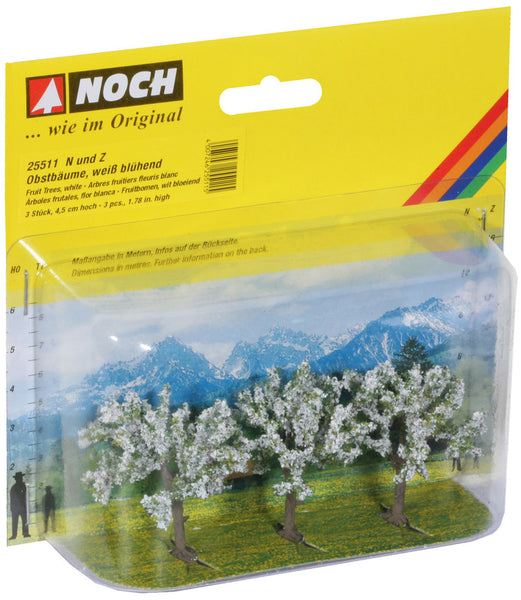 Noch 25511 - Fruit Trees - White Blossom 3pc (4.5cm) (N Scale ...