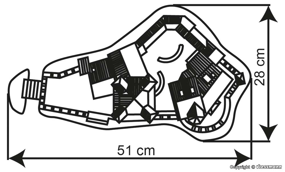 Kibri - 39010 - Castle Falkenstein in Austria Kit (HO Scale ...