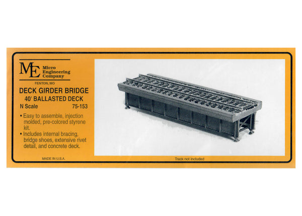 Micro Engineering - 75-153 - Deck Girder Bridge - 40' Ballasted Deck ...