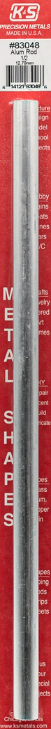 K&S - #83048 - Aluminium Rod - Round - 1/2" (1pc) – Australian Modeller