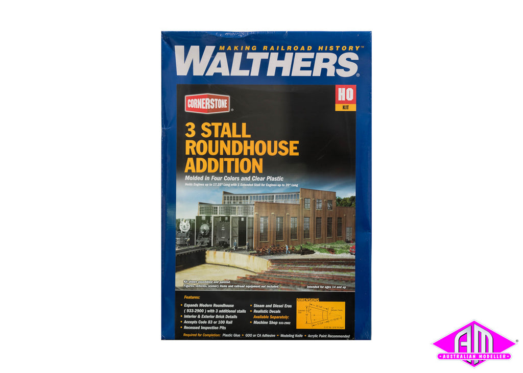 933-2901 - 3-Stall Modern Roundhouse Addition Kit (HO Scale ...