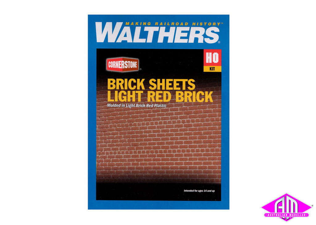 933-3522 - Brick Sheets Light Red (HO Scale) – Australian Modeller
