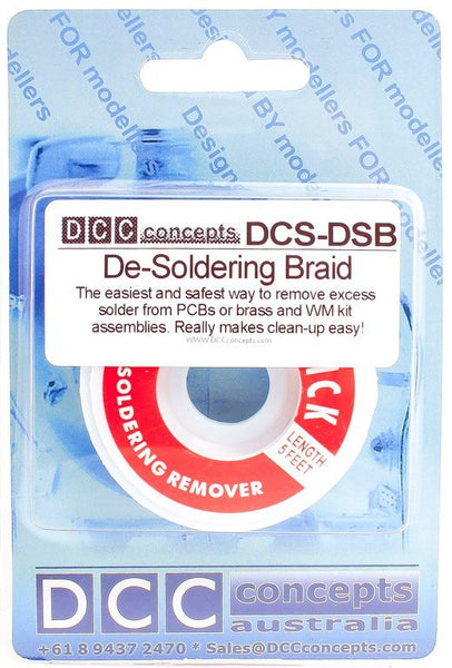DCC Concepts DCS-DSB - Desoldering Braid (3m) – Australian Modeller