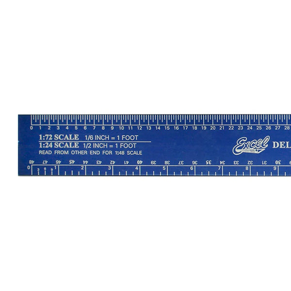 Excel - EXL55779 - 12" Deluxe Scale Model Reference Ruler - Blue ...