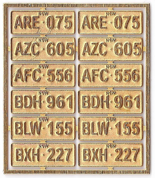 KRM-7001AB - NSW Vehicle Number Plates - Set A - B (7mm Scale ...