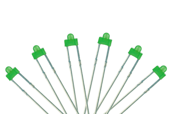 DCC Concepts LED-GRD - Panel Dot Type - 1.8mm (w/Resistors) - Green (6 ...
