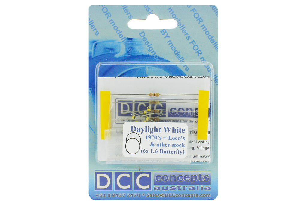 DCC Concepts LED-SWM - Mini Butterfly Type - 1.6mm (w/Resistors) - Day ...