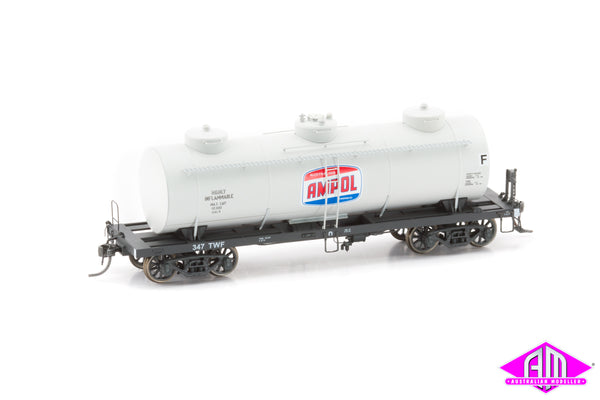 Victorian Railways 10,000 Gallon Tank Car Ampol Grey TWF 347 Single Ca ...