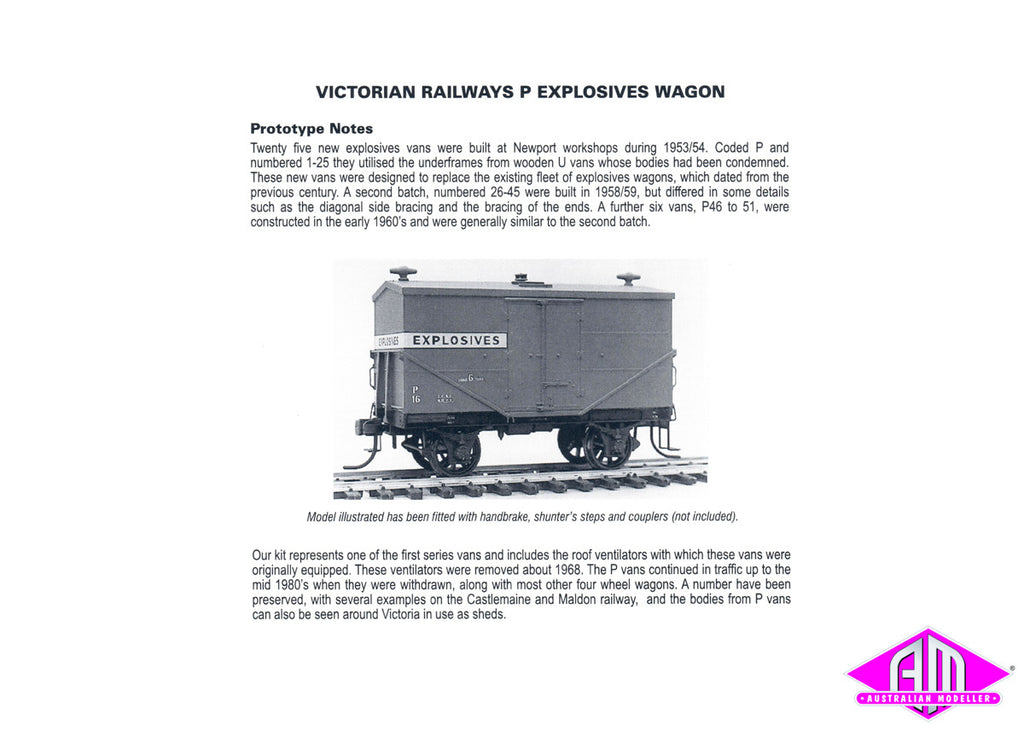 SE-R23 - P Explosives Van Kit (HO Scale) – Australian Modeller
