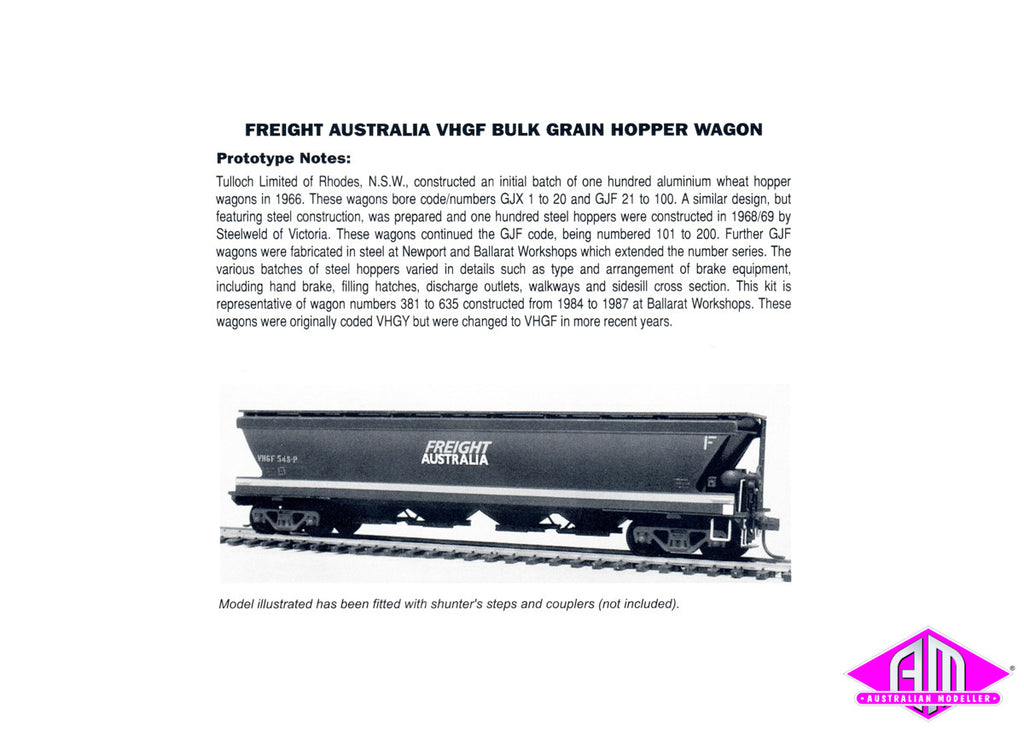 SE-R25 - VHGF Wheat Hopper Kit - Freight Australia (HO Scale ...