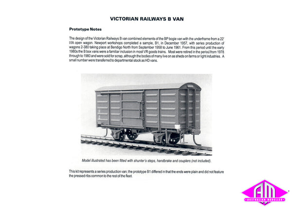 SE-R8 - VR B Box Van Kit (HO Scale) – Australian Modeller