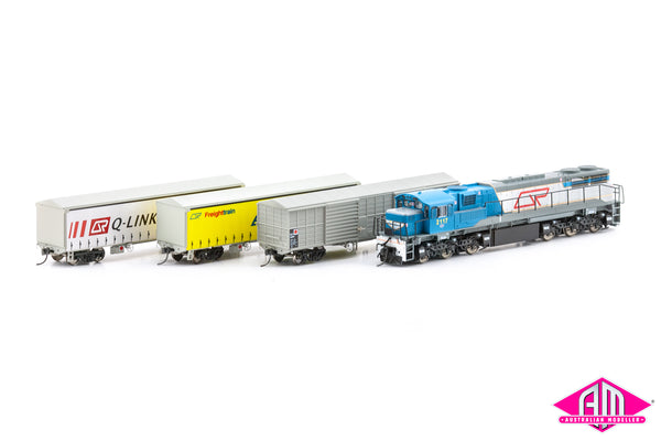 Queensland Rail Locomotive Class Starter Set With 3 Wagons (HO Scale ...
