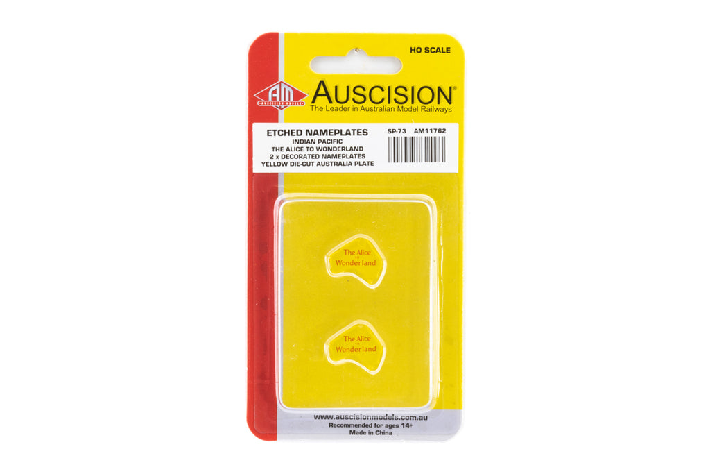 SP-73 Indian Pacific "The Alice To The Wonderland" Etched Nameplates ...